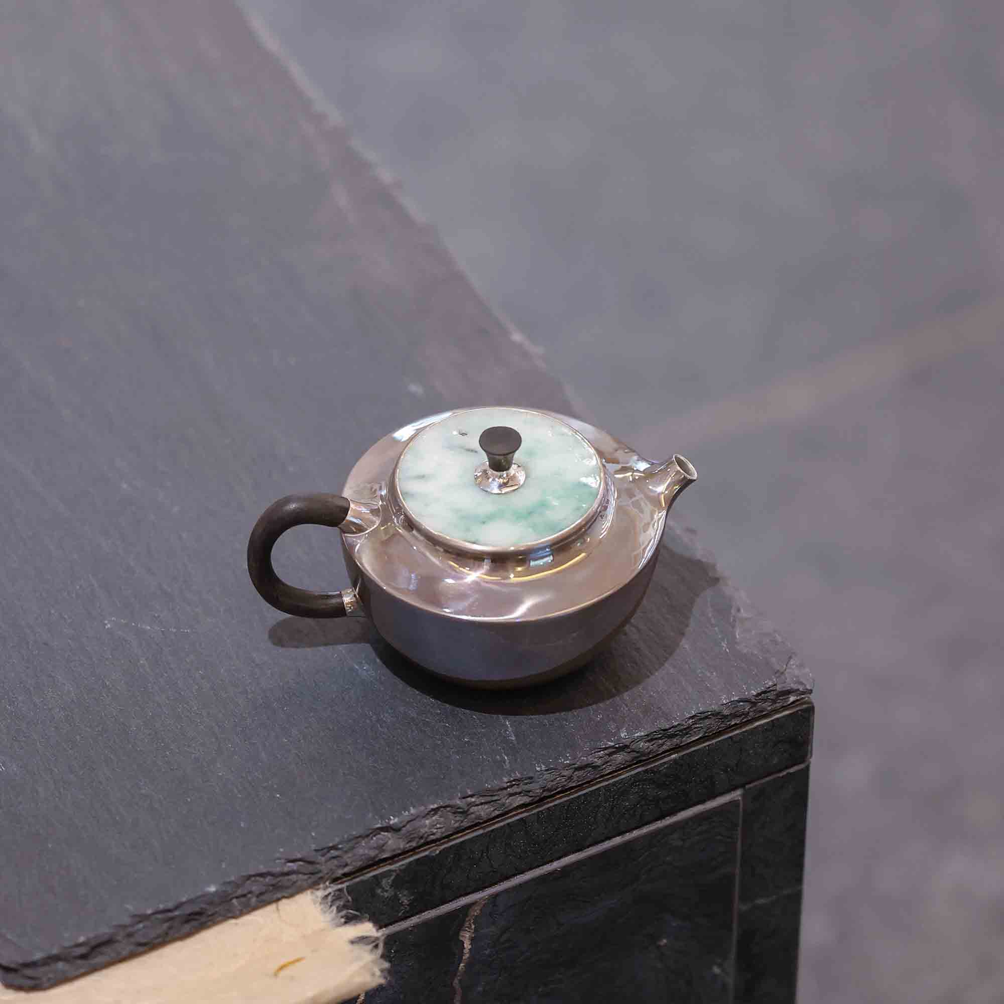 Purple Skin Silver Teapot -Water Mirror Jade Summit 9999 Silver Teapot ...