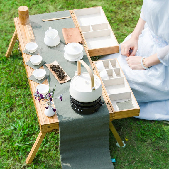 Portable Tea Maker Set Integrated Table for Effortless Brewing Tea ...